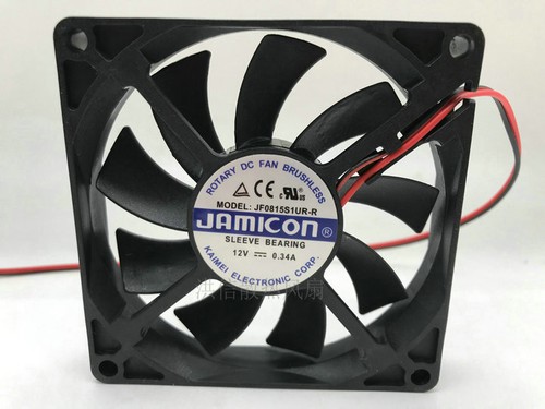 JAMICON JF0815S1UR-R cooling fan DC12V 0.34A 8015 8CM 2 pin | eBay