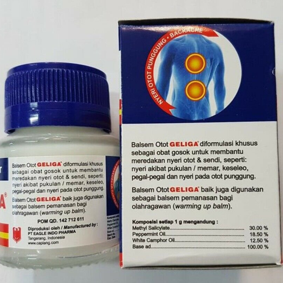 4 X 40g Geliga Muscular Balm Balsem Otot Geliga Neck Muscle Pain ...