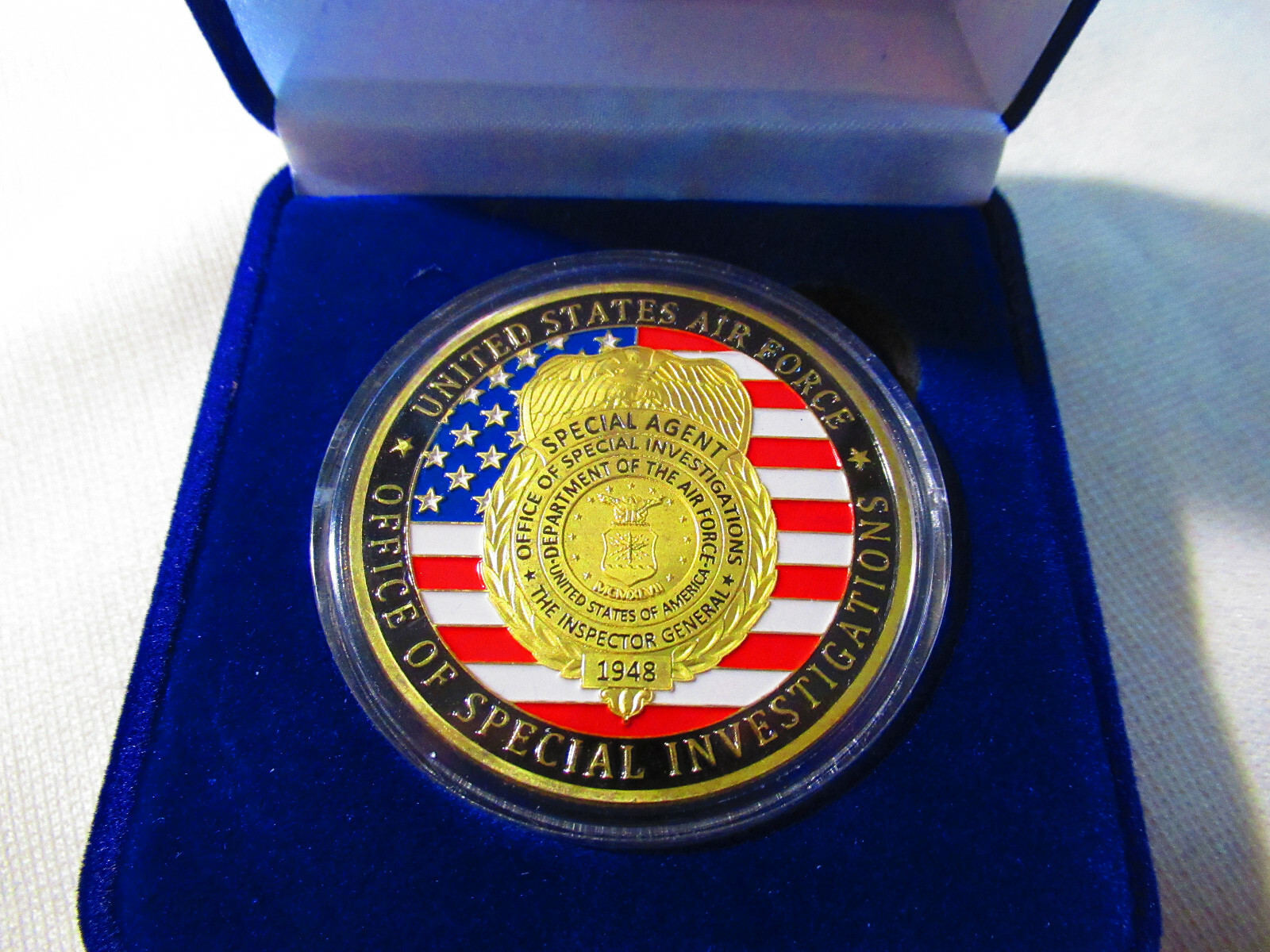 U S Air Force OFFICE OF SPECIAL INVESTIGATIONS Challenge Coin w ...