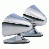 NOS: VINTAGE CHROME DUAL TWIN SPORT BULLET SHAPE HOT ROD SIDE MIRRORS ...