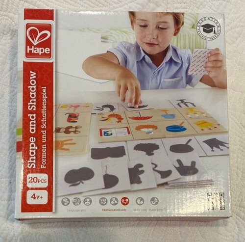 Hape SHAPE AND SHADOW Educational Toy MATHEMATICAL SKILL Match Game ...