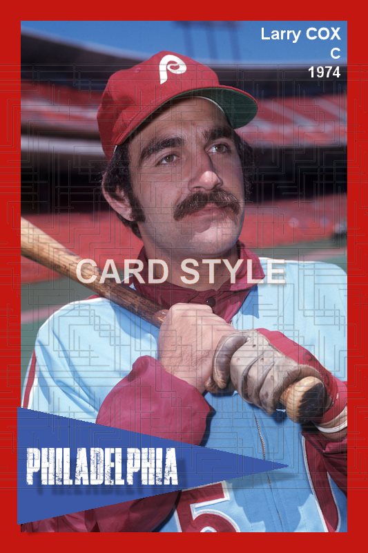 Larry Cox - 1974 Philadelphia Phillies - choose a size - full color ...