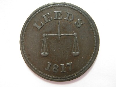 Leeds 1817 copper Farthing token VF Withers 816 | eBay