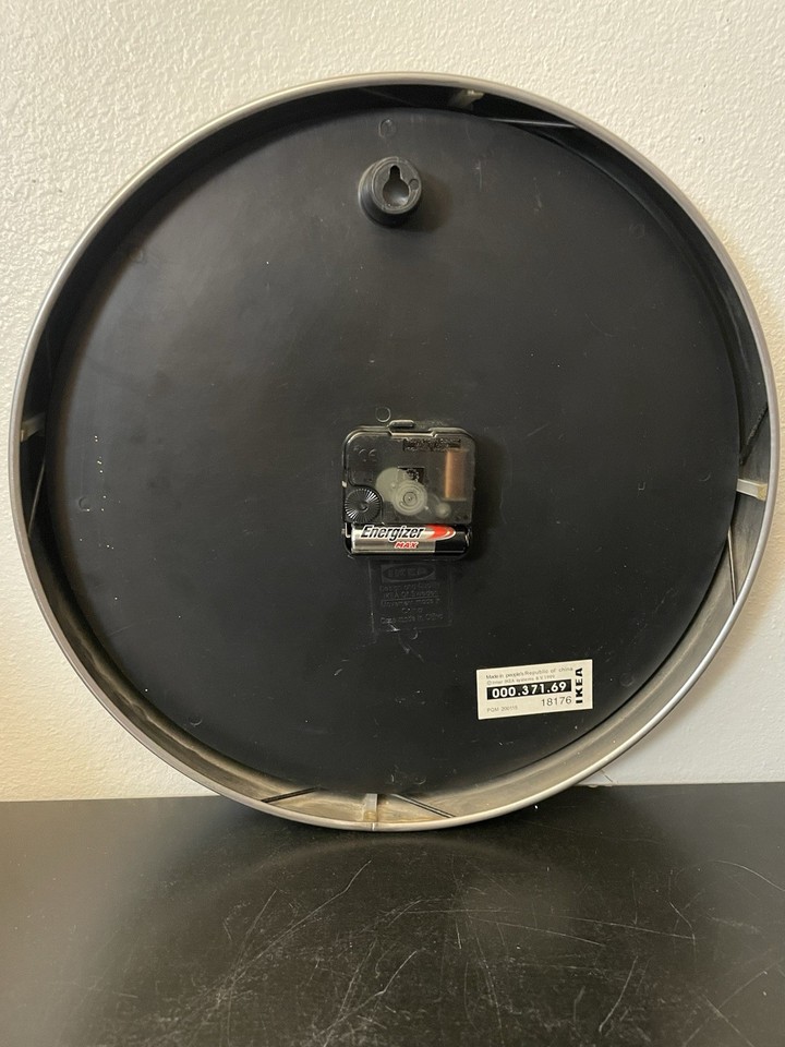 Rare Vintage Minimalist Postmodern IKEA Stursk 12” Wall Clock Working ...