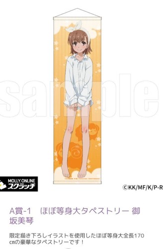 m14 Tapestry Molly Online Railgun T Mikoto Misaka LifeSize Wall Scroll ...