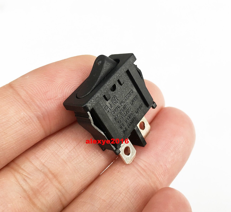 CANAL MR SERIES Micro Slim Rocker Switch 2 Pins 2 Positions 10A 125 ...
