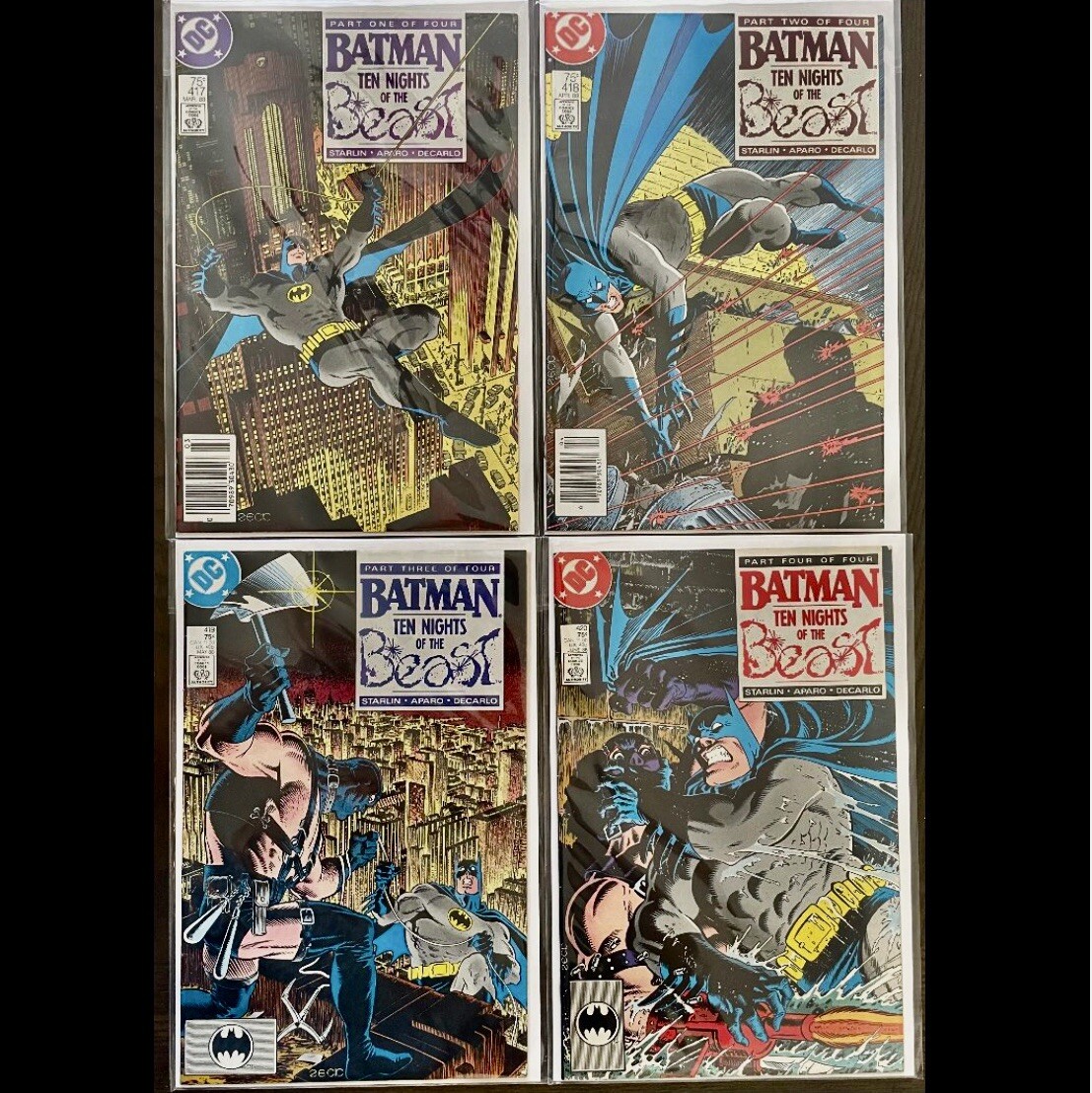 Complete Set | Batman #417-420 | Ten Nights of the Beast | 1988 | Key ...