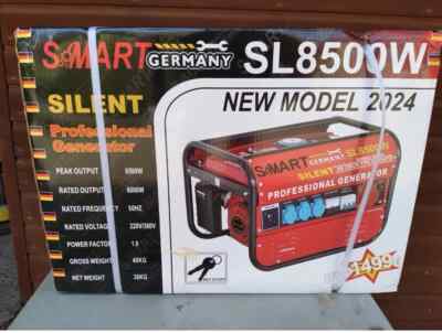 Brand New Smart Germany SL8500W Silent Professional Petrol Generator £ ...