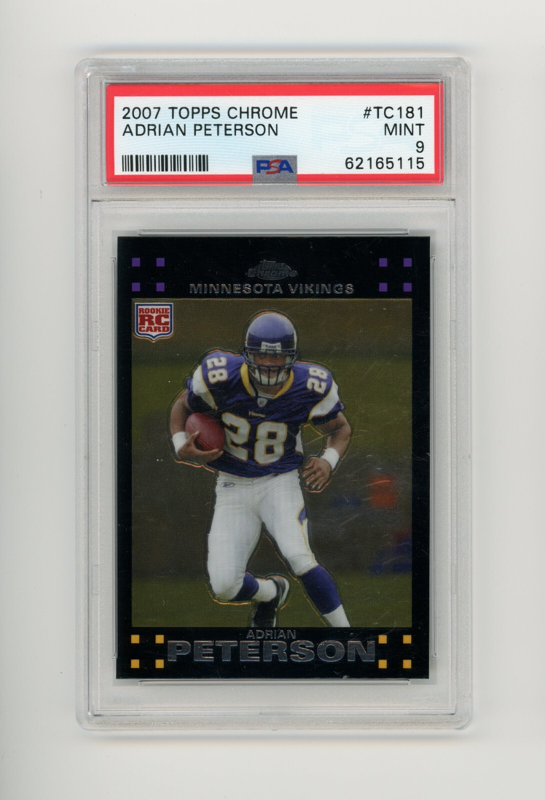 2007 Topps Chrome Adrian Peterson #TC181 PSA 9 MINT Rookie RC Vikings ...