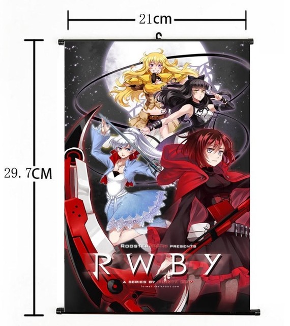 Buy Hot American Anime RWBY Ruby Cool WEISS Blake Art Home Decor Poster ...