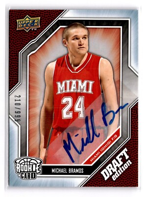 2009-10 Upper Deck Michael Bramos #63 /999 Rookie Auto Miami | eBay