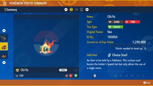 🍊Non-shiny Chi-Yu 6IV🍇Pokémon Scarlet/Violet (💯Legal) | eBay