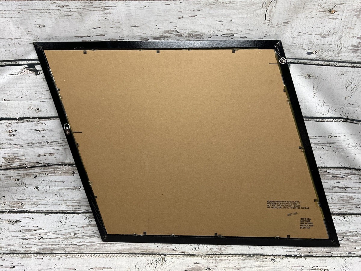 VTG 1995 Bud Ice Anheuser-Busch Wall Hanging Beer Mirror Bar VTG 1995 Bud Ice Anheuser-Busch Wall Hanging Beer Mirror Bar