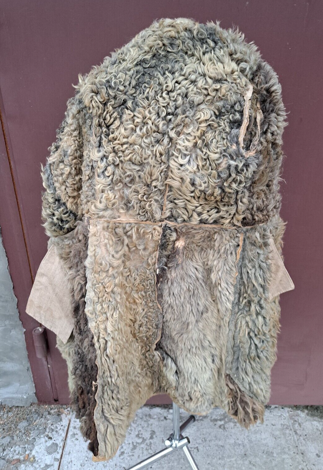 Soviet russian army winter overcoat bekesha sheepskin fur size 52 | eBay