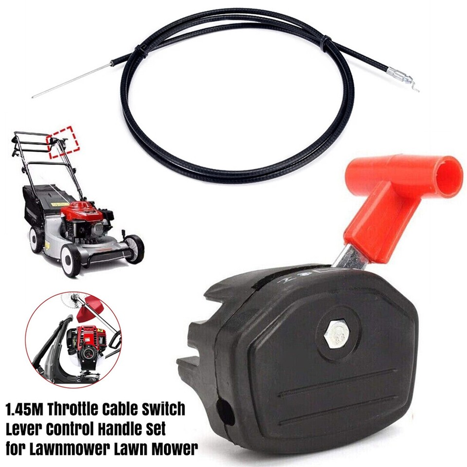 1.45M Throttle Cable Switch Lever Control Handle Set for Lawnmower Lawn ...