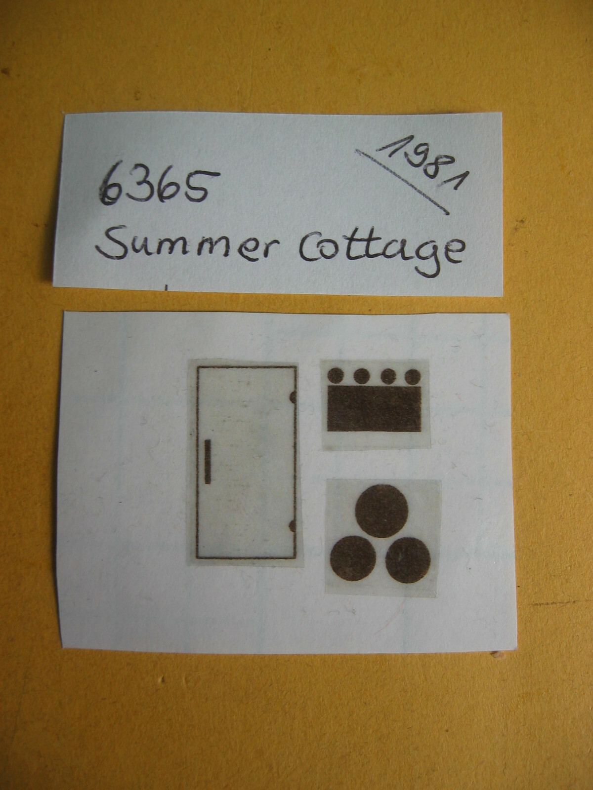 3 Ersatz Sticker Herd und Kühlschrank Küchenblock Lego 6365 Summer ...