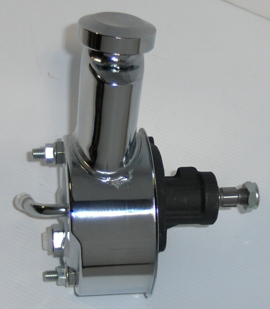 Chrome Chevy GM Saginaw Tear Drop Style 5/8" Keyway Shaft Power ...