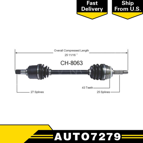 For 2001 2003 Mitsubishi Galant 2000 2005 Eclipse 2.4L Front Left CV ...