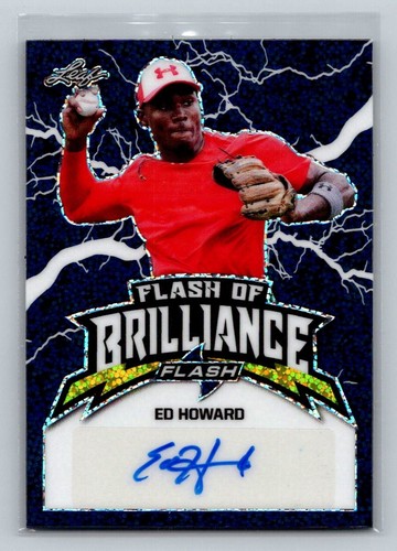2020 Leaf Flash #FB-EH1 Ed Howard Flash of Brilliance Autographs Blue ...