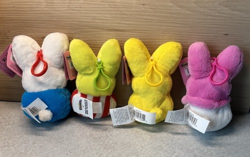 Peeps X Hello Kitty & Friends 5" Backpack Clips Set Of 4 Easter Plush ...