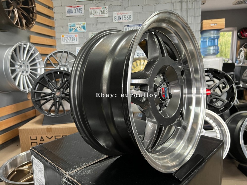 4 x 17 Inch 4x100 Alpina Style Old School Silver Wheels: Fits For BMW ...