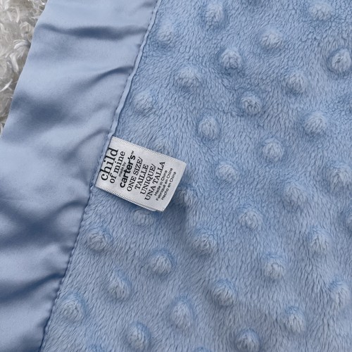Carters Little Blanket of Mine Light Blue Minky Dot Security Lovey ...