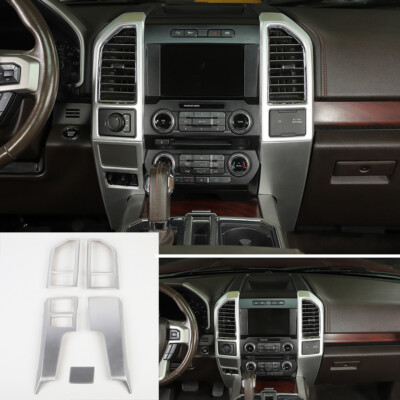 Silver ABS Interior Dashboard Central Control Panel Trim For Ford F150 ...
