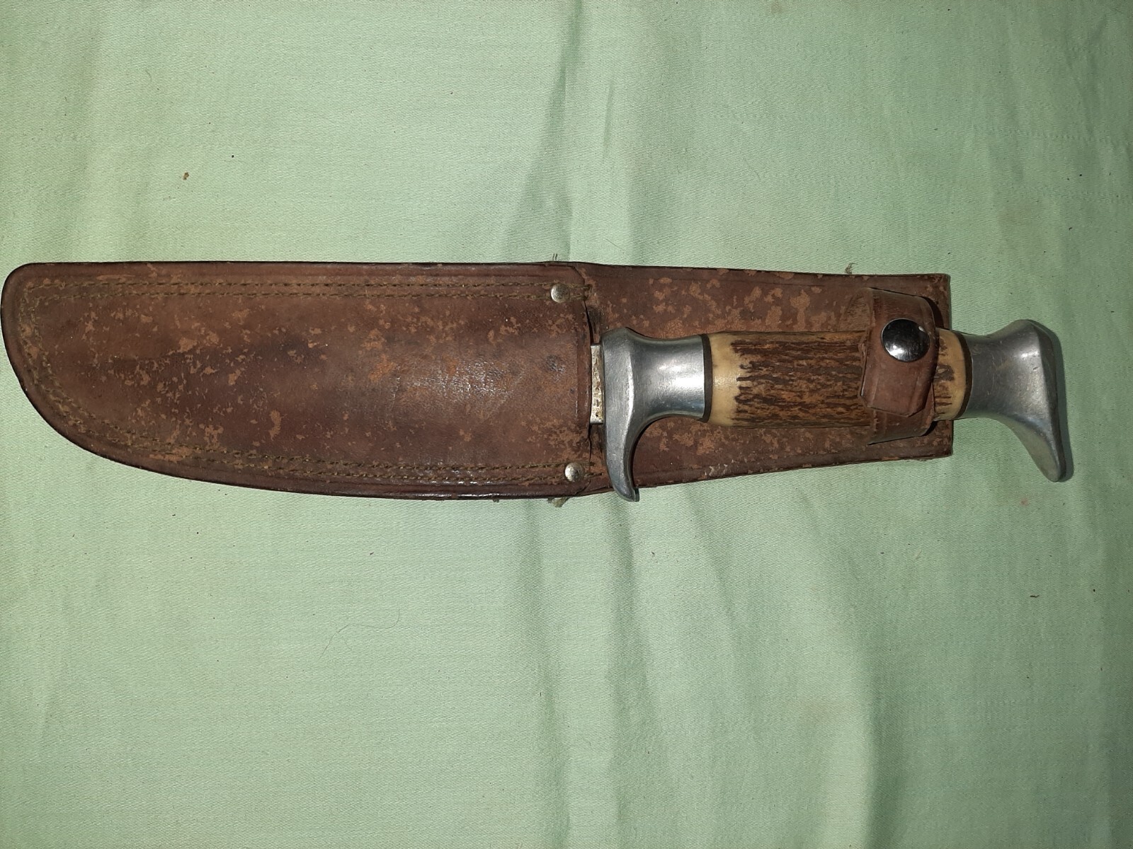 Vintage Fixed Blade Knife w/Leather Sheath - Marked "54" | eBay