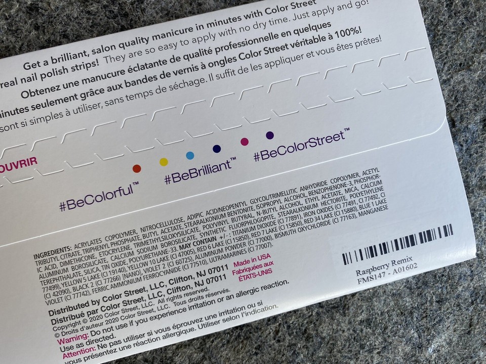 Color Street Nail Polish Strips ~ RASPBERRY REMIX ~ Life Of The Party ...