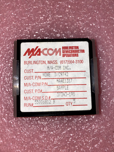 MaCom D/C 9742 MA4E1317 SAMPLE 37343-190 55006812B *Set of 5* Microwave ...