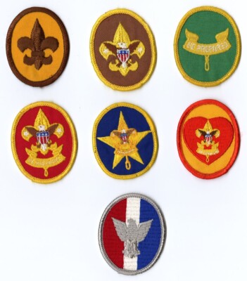 Tenderfoot Second First Class Star Life Eagle Scout Rank Patch Badge ...