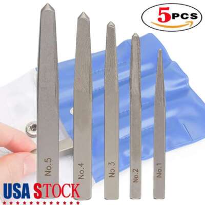 5 Pcs/ Set Straight Fluted Screw Extractor Drill Square Easy Out ...