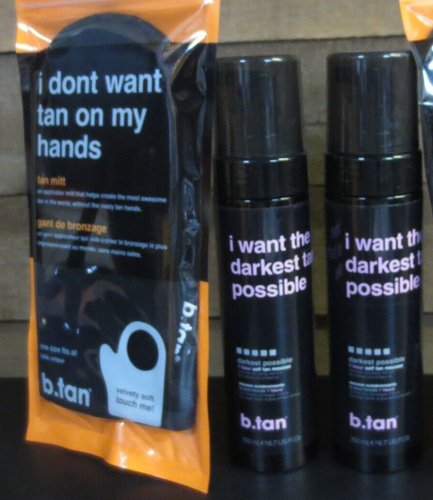 b.tan I Want The Darkest Tan Possible Self Tan Mousse -2 BOTTLES + TAN ...