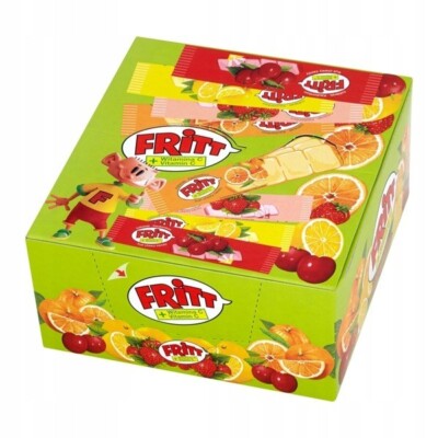 20Pcs Fritt Chewy Soft Candy Stripe Gum Fruit Flavor Mix Vitamin C ...