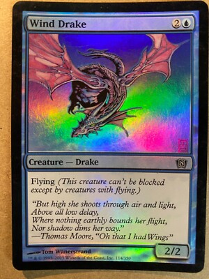 MTG 1x FOIL Wind Drake Core Set 8th Edition Pauper Magic the Gathering ...