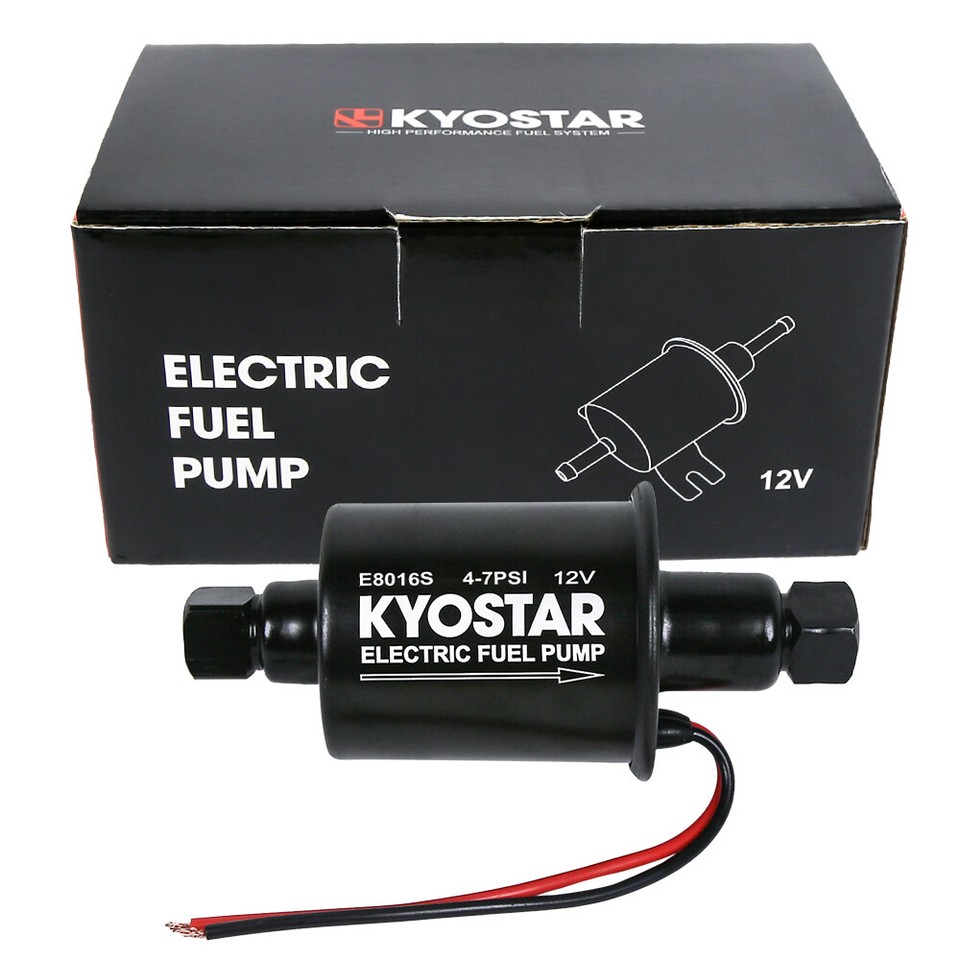 Electric Fuel Pump E8012S Universal Micro Inline Low Pressure Pump 12V ...
