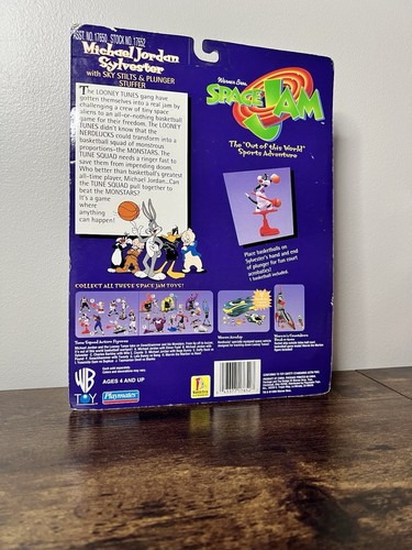 1996 Playmates Space Jam Michael Jordan Sylvester Action Figures Sealed ...