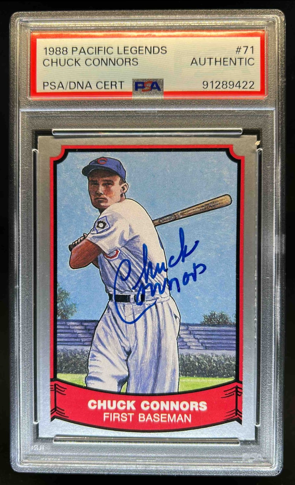 1988 Pacific Legends Chuck Connors #71 Cubs PSA AUTHENTIC AUTO | eBay