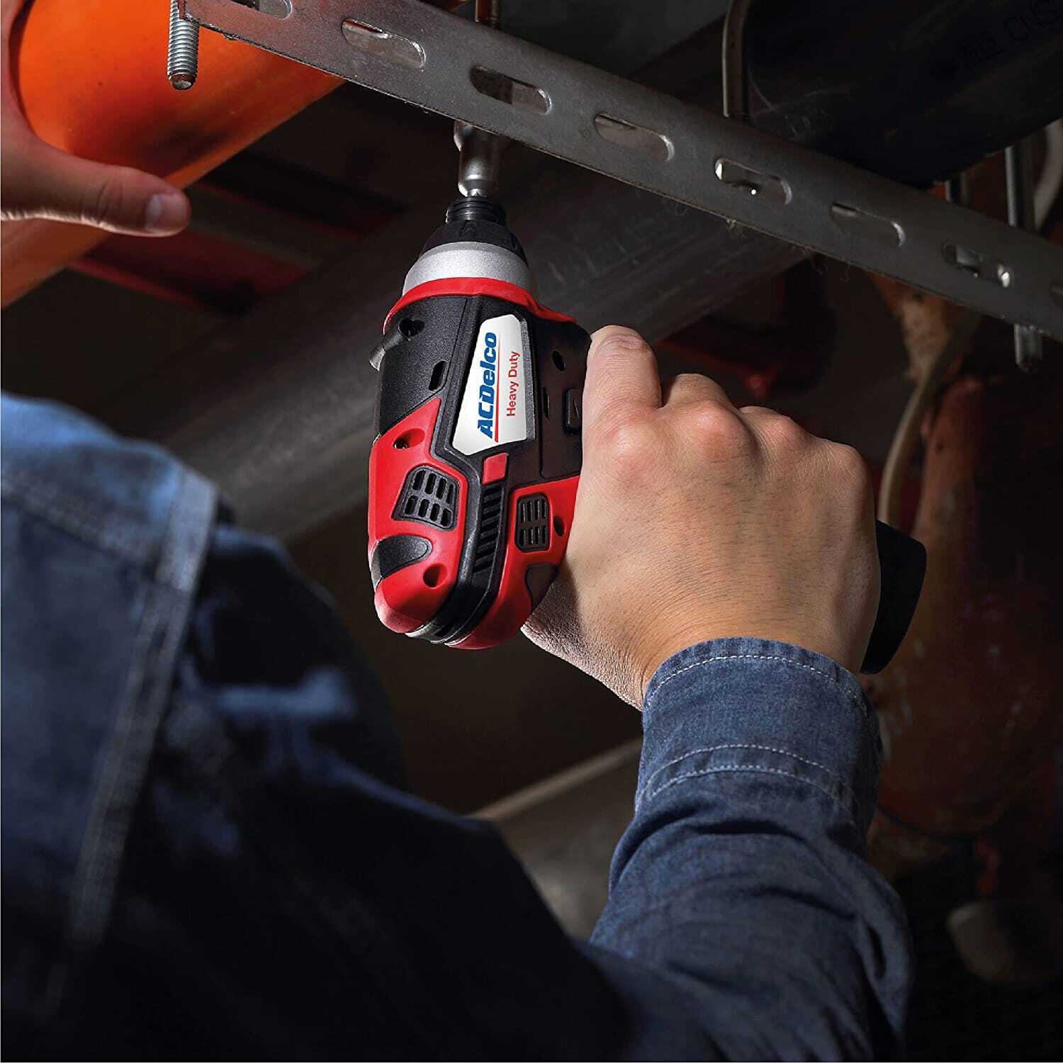ACDelco ARI12105P G12 10.8V Cordless 3/8'' Hex Impact Driver with 2 ...