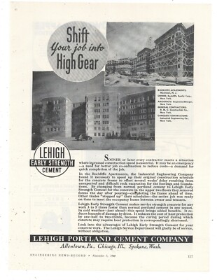 1940 Lehigh Cement Ad: Rockliffe Apartments - Montclair, New Jersey ...