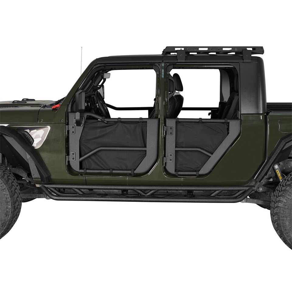 Pair Nerf Bars Side Steps Armor Running Boards Fit 2020-2025 Jeep ...