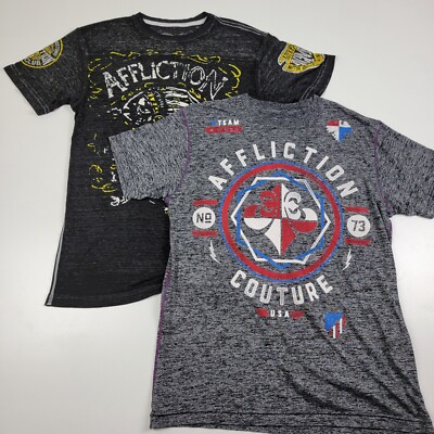 Men’s Affliction Team USA Logo Tee Shirt USA Made Medium Bundle Burnout ...