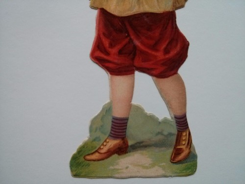 #Original 1800's Victorian School Boy w/Book Die Cut Paper 2 x 6.75" | eBay