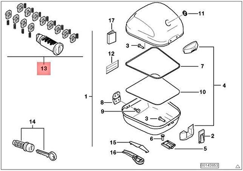 Genuine BMW K14 R13 0184 0187 0182 Repair Kit For Lock Cylinder ...