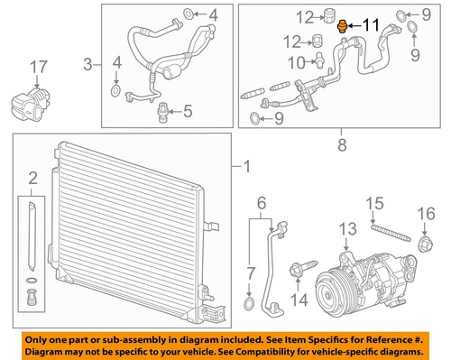 GM OEM 16-24 Blazer Condenser, Compressor Lines-Evaporator Tube Valve ...