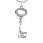 Sterling Silver Jeweled Key Pendant w/ Cubic Zirconia Stones | eBay