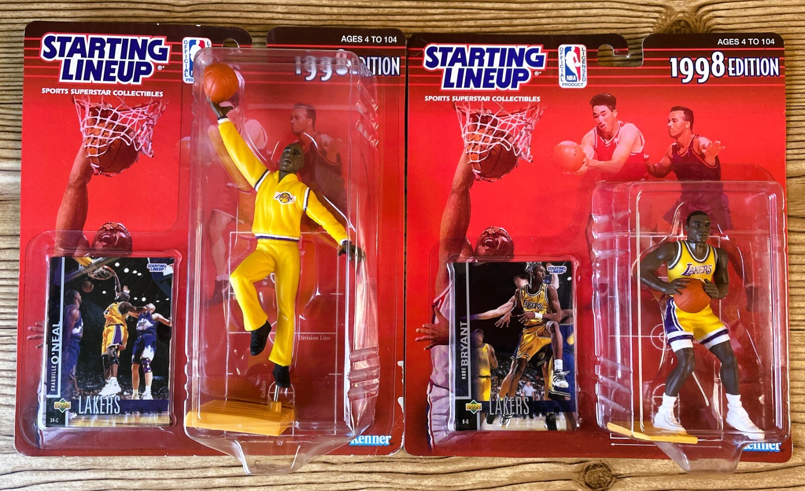 Kenner STARTING LINEUP NBA Lot of 9 Shaq Kobe Olajuwon Larry Bird ...