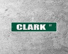 *Aluminum* Clark 4" x 18" Metal Novelty Street Sign SS 912 | eBay