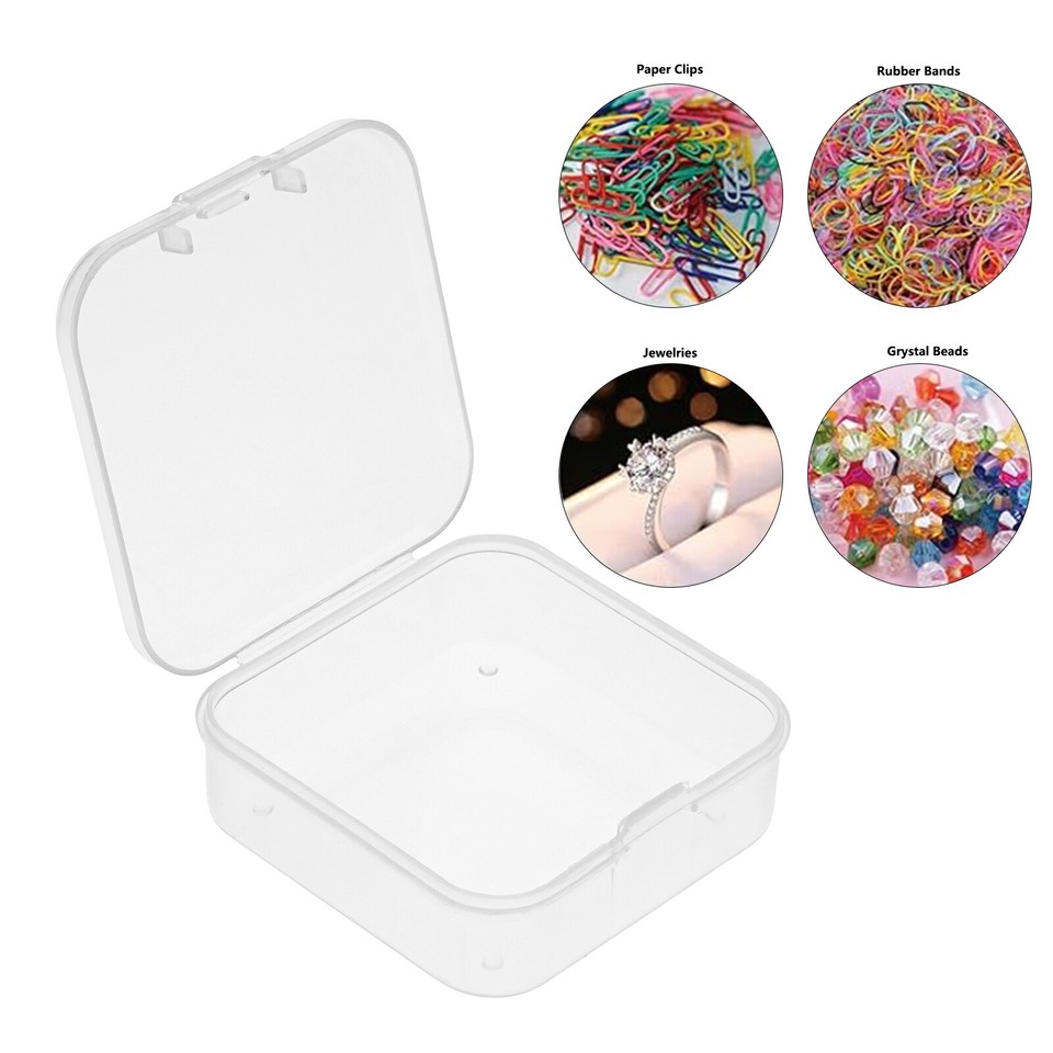 1x Storage Container Box 5.5x5.5x2cm for DIY Art Craft Accessor Jewelry ...