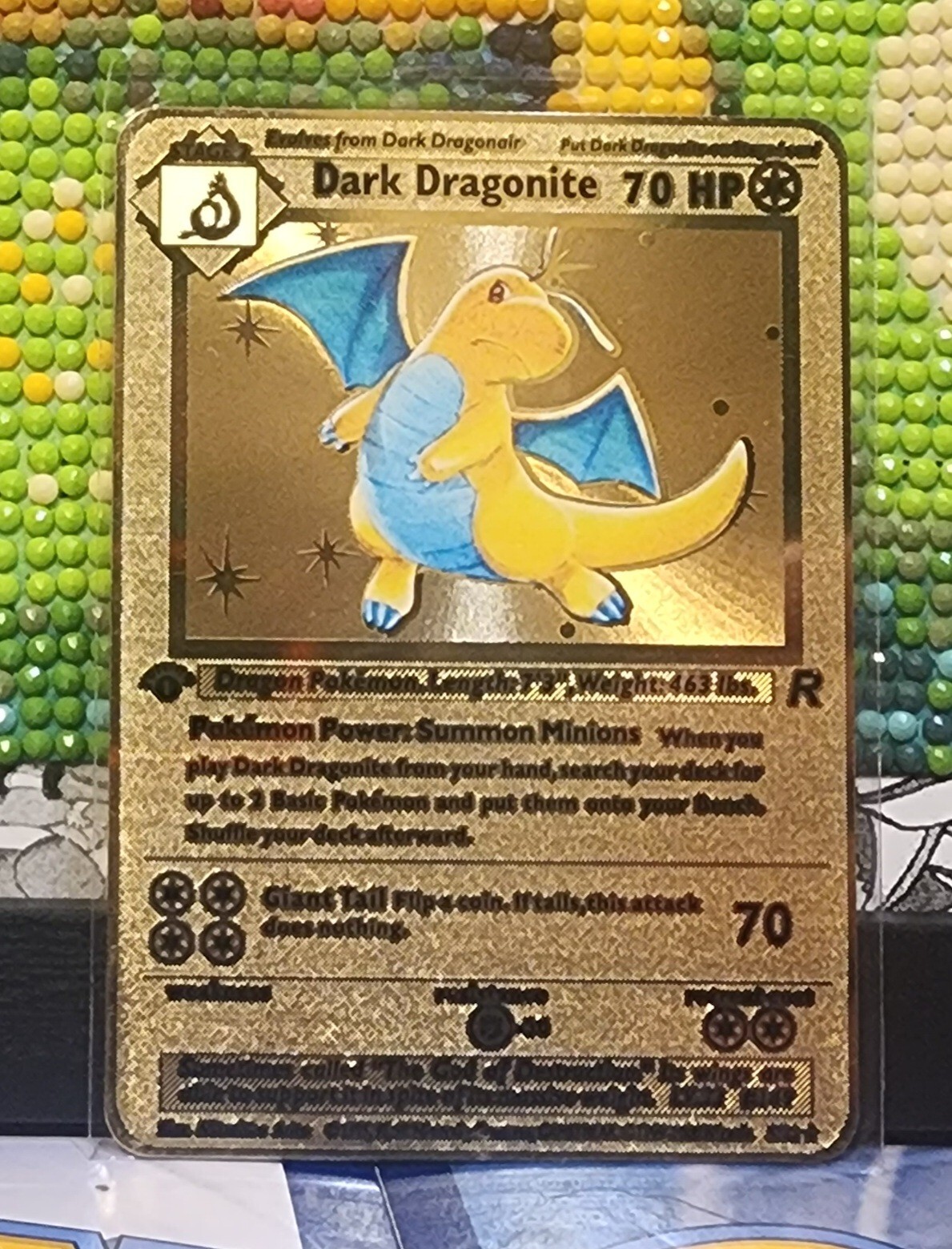 Pokemon Metal Custom Dragonite Card | eBay